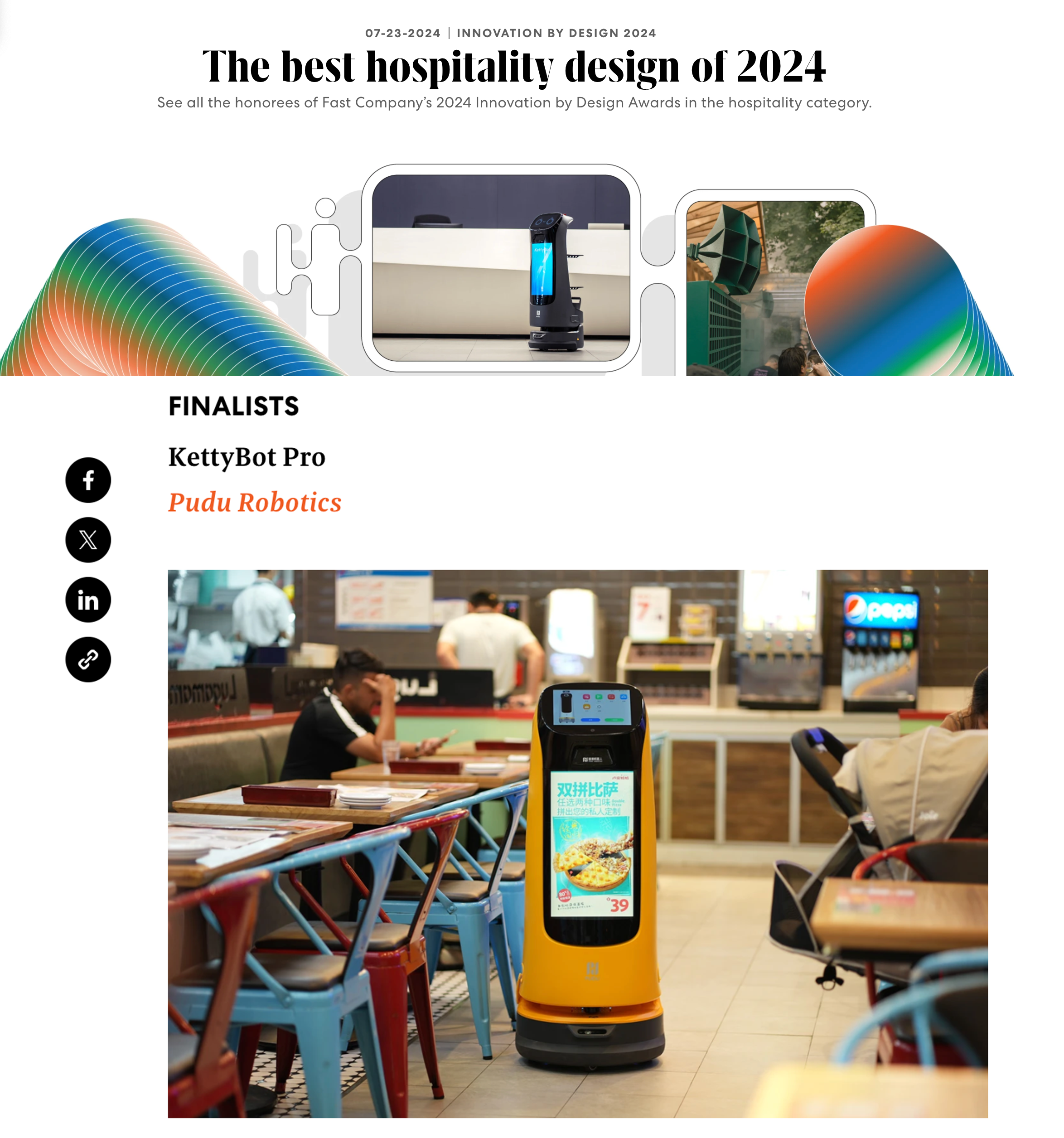 KettyBot Pro by Pudu Robotics Named a Finalist in Fast Company's 2024 ...